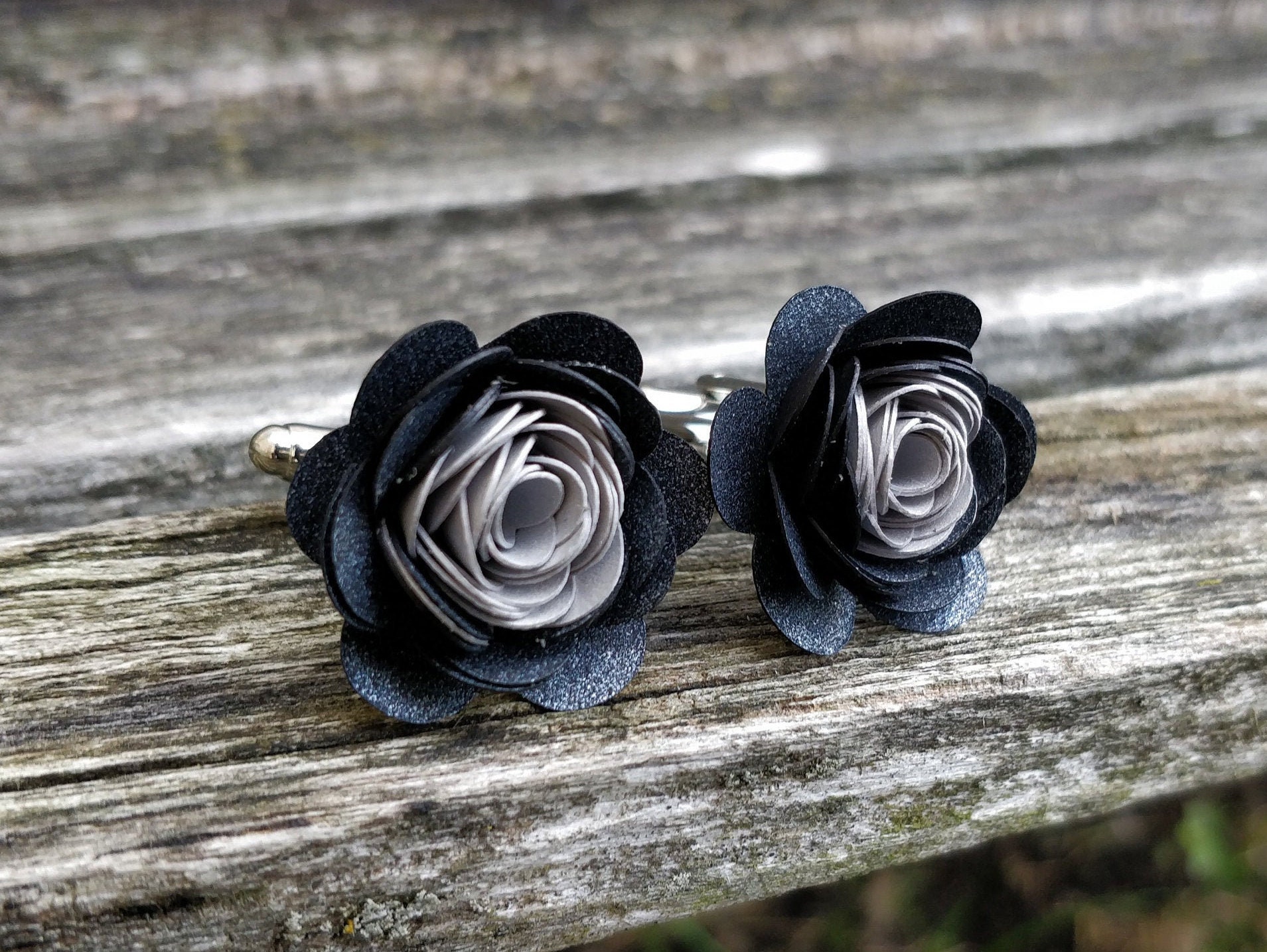 Rainbow Paper Flower Cufflinks. or CHOOSE YOUR COLORS - Etsy Israel