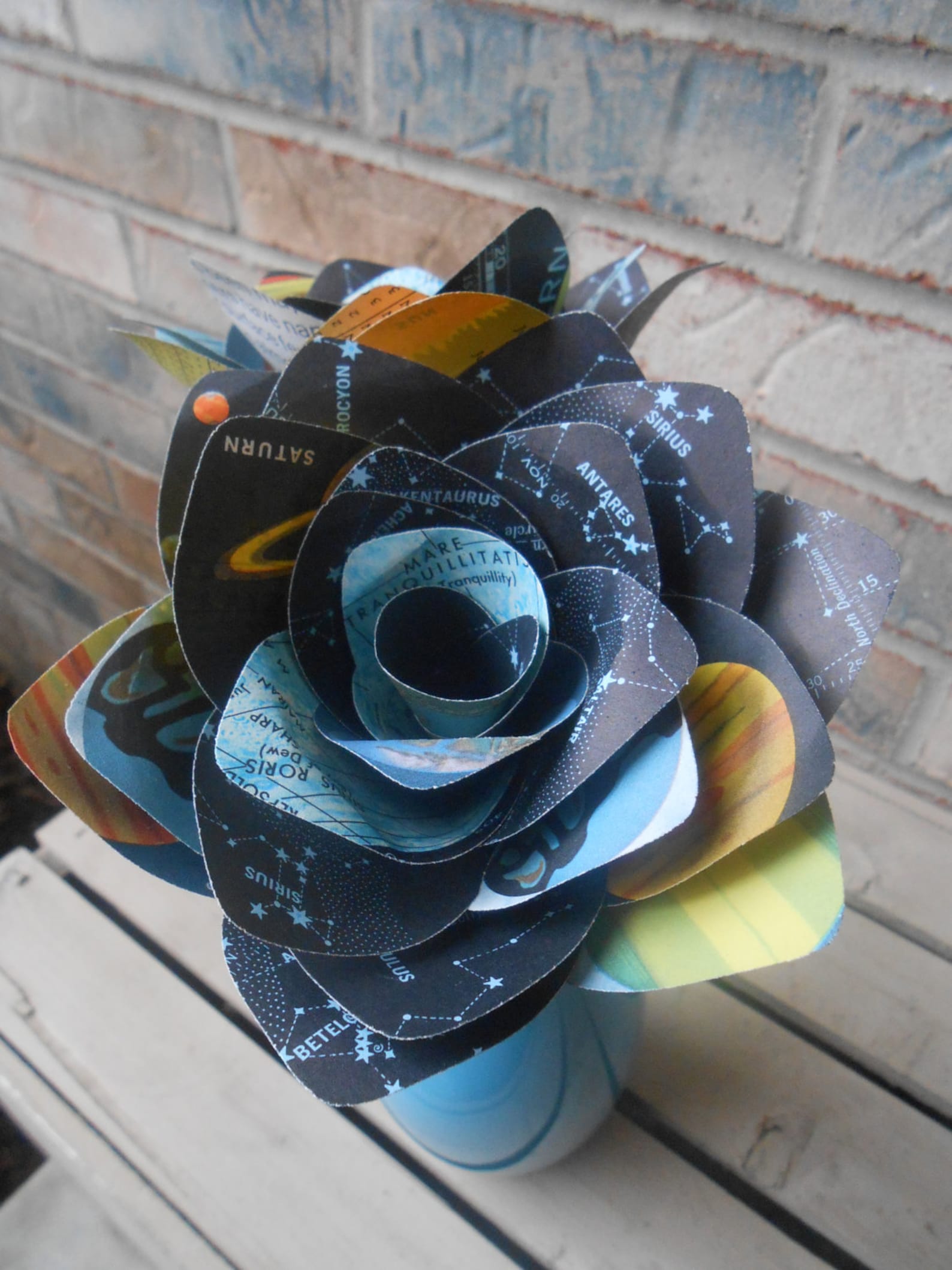 Space Paper Roses, Constellations & Planets. Gift for Birthday ...