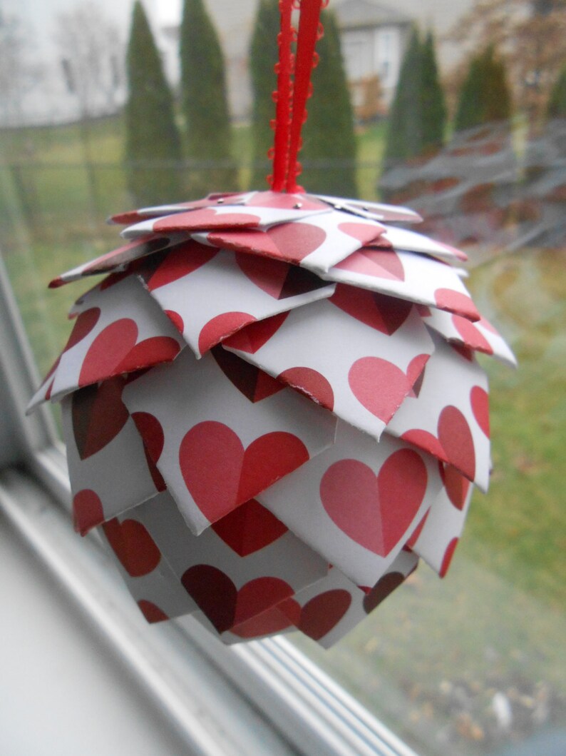 Heart Paper Ornament. Decoration Christmas Gift Birthday - Etsy