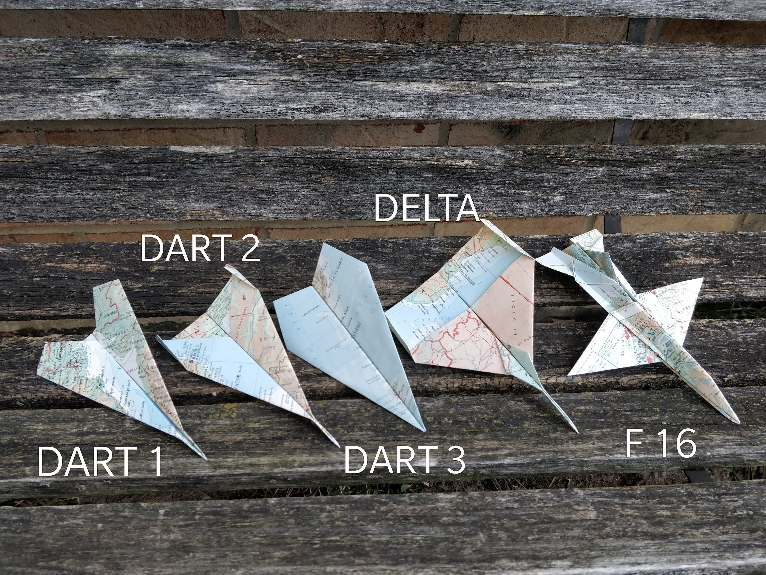 Vintage Map Paper Airplanes. CHOOSE YOUR PLANES. Escort Cards, Wedding ...