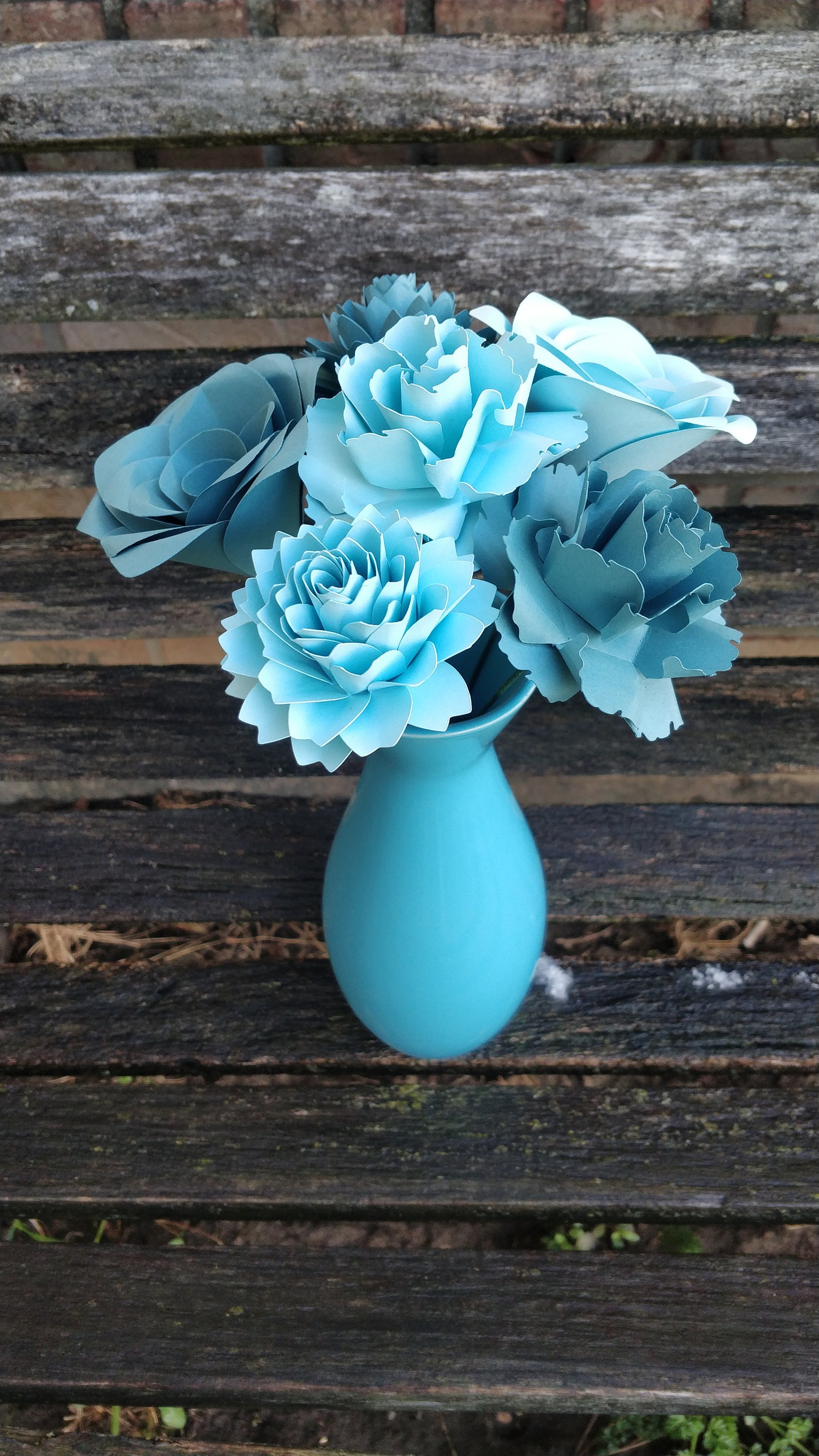 Custom Paper Flowers Half Dozen. CHOOSE YOUR COLORS - Etsy