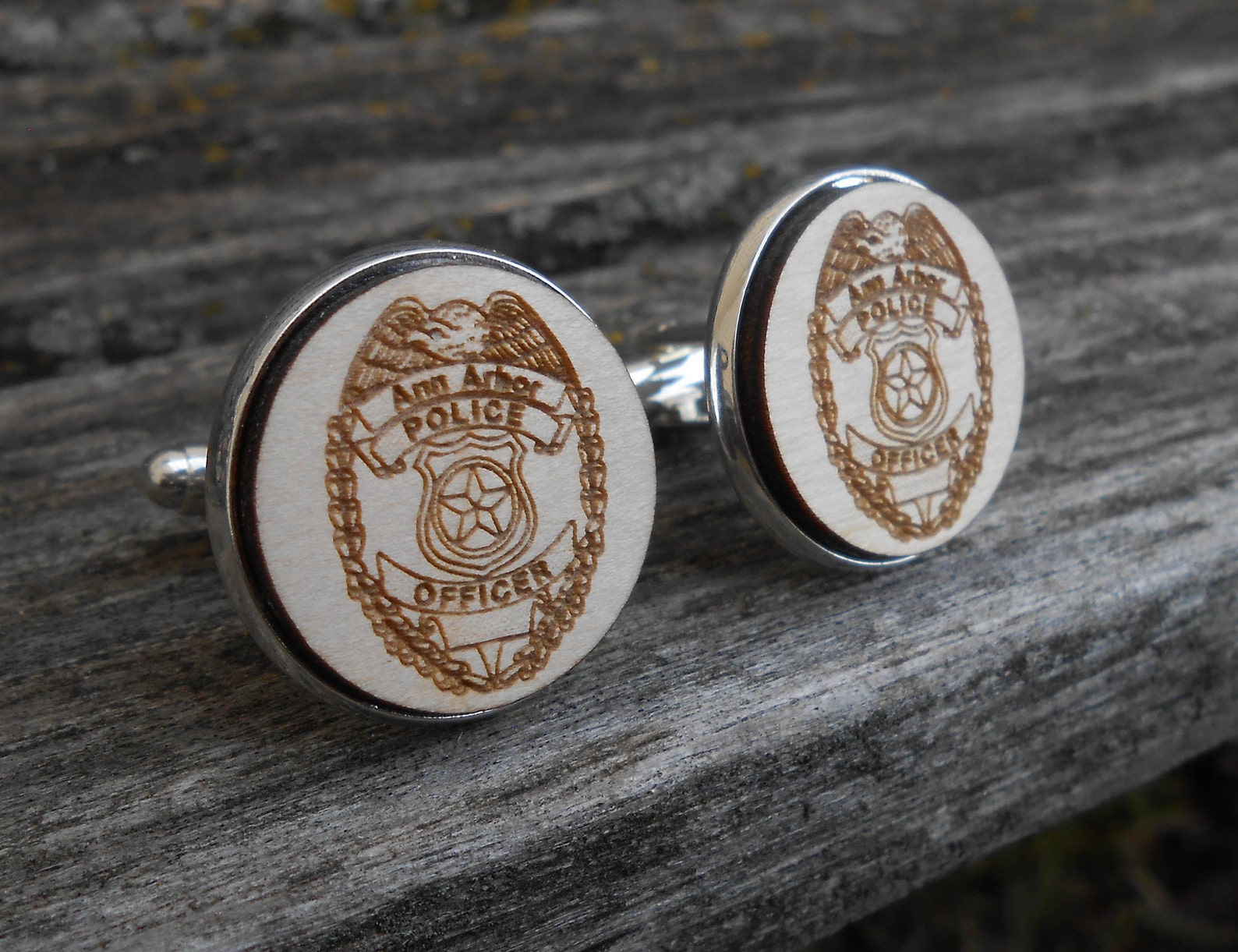 Police Custom Cufflinks. Wedding Men's Groom Gift - Etsy