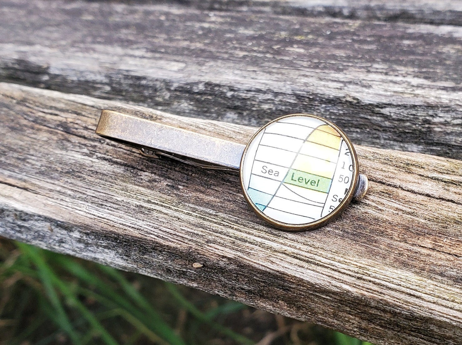 Vintage Map Tie Clip. Rainbow Map Key. Wedding, Groom, Groomsmen Gift ...