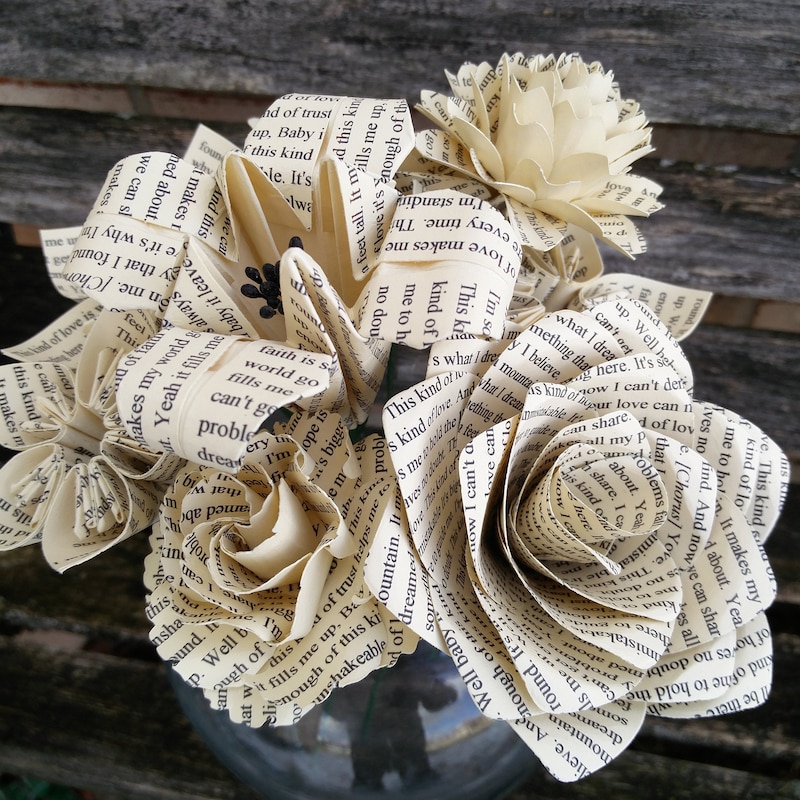 Custom Song Lyric Flower - Etsy