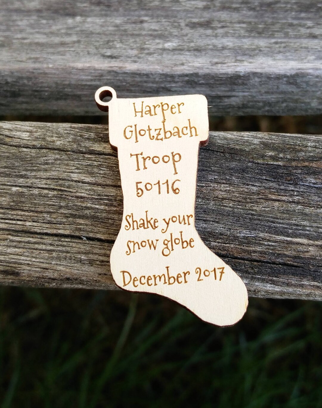 Custom Stocking Ornament. Christmas, Holiday Gift. Laser Engraved. Gift ...