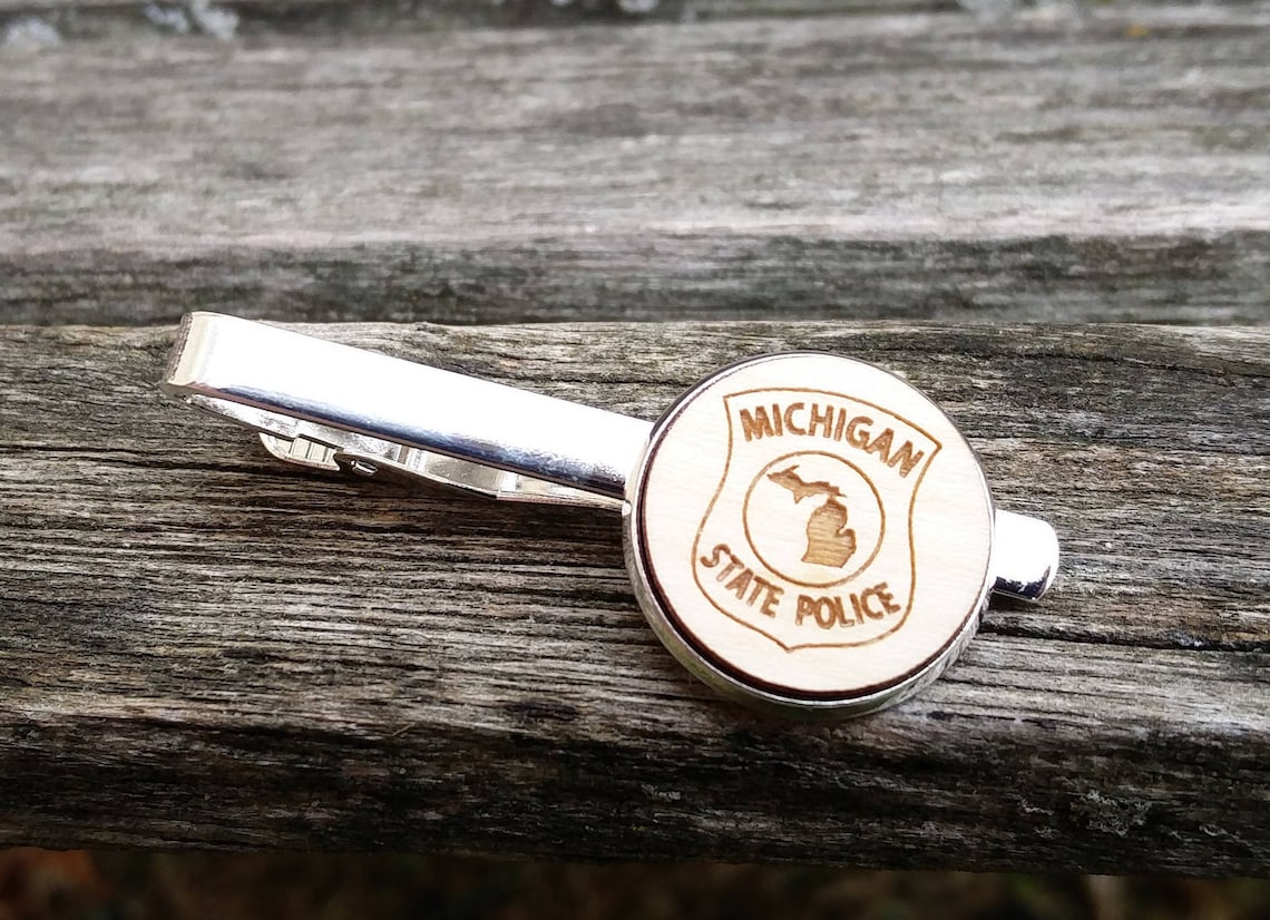 Police Tie Clip. CHOOSE CITY or STATE ! Laser Engraved. Wedding, Men's ...
