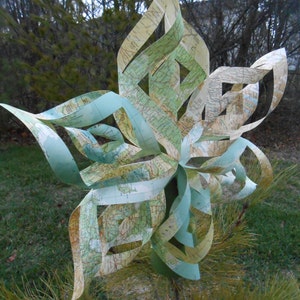 VINTAGE MAP Christmas Tree Topper. Twisted Star, Rustic Decoration ...