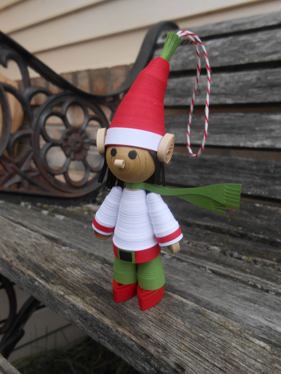 ELF Christmas Ornament. Quilled Paper Ornament. Gift for Mom, Dad, Men ...