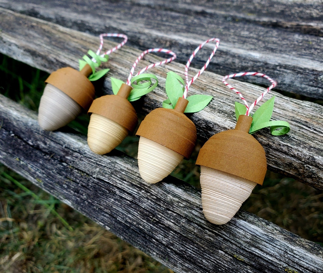 Paper Acorn Ornaments. Christmas, Quilled. Gift for Mom, Dad, Christmas ...