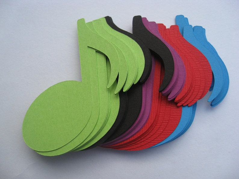 20 Music Notes 6 Inch. Large Size. CHOOSE YOUR COLORS. Escort - Etsy