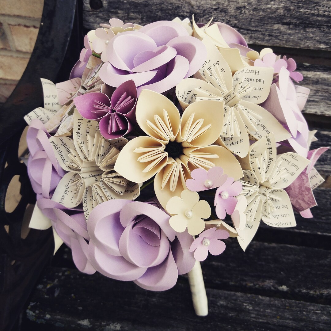 Custom Paper Flower Wedding Bouquets. You Pick the Colors, Papers ...