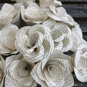 Book Rose Bouquet. First Anniversary, Weddings, Birthdays. Unique Gift ...