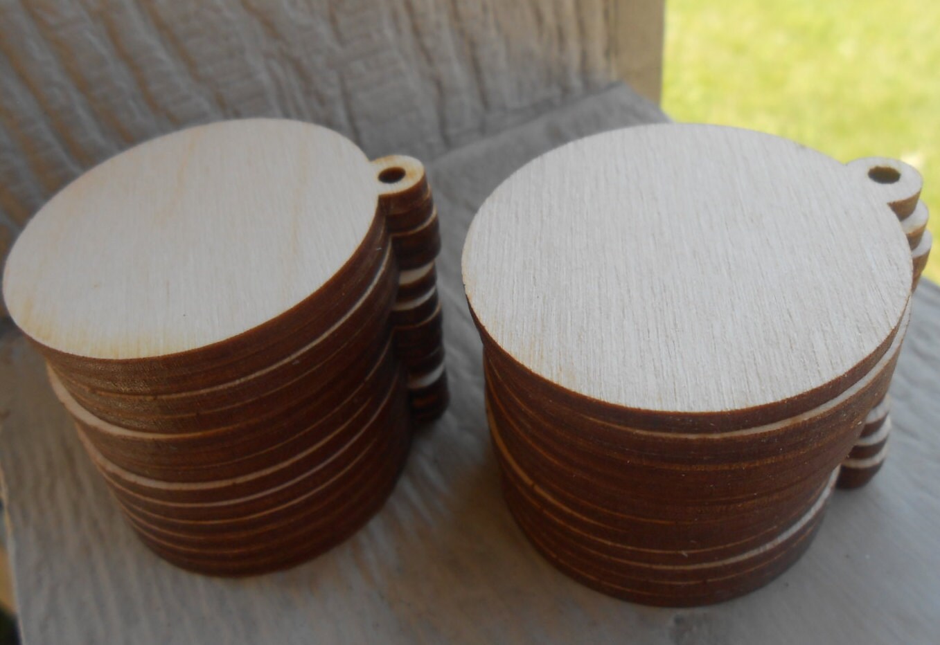 Wood Ornament Tags, Pendant Circles, CHOOSE YOUR SIZE. D.I.Y Christmas ...