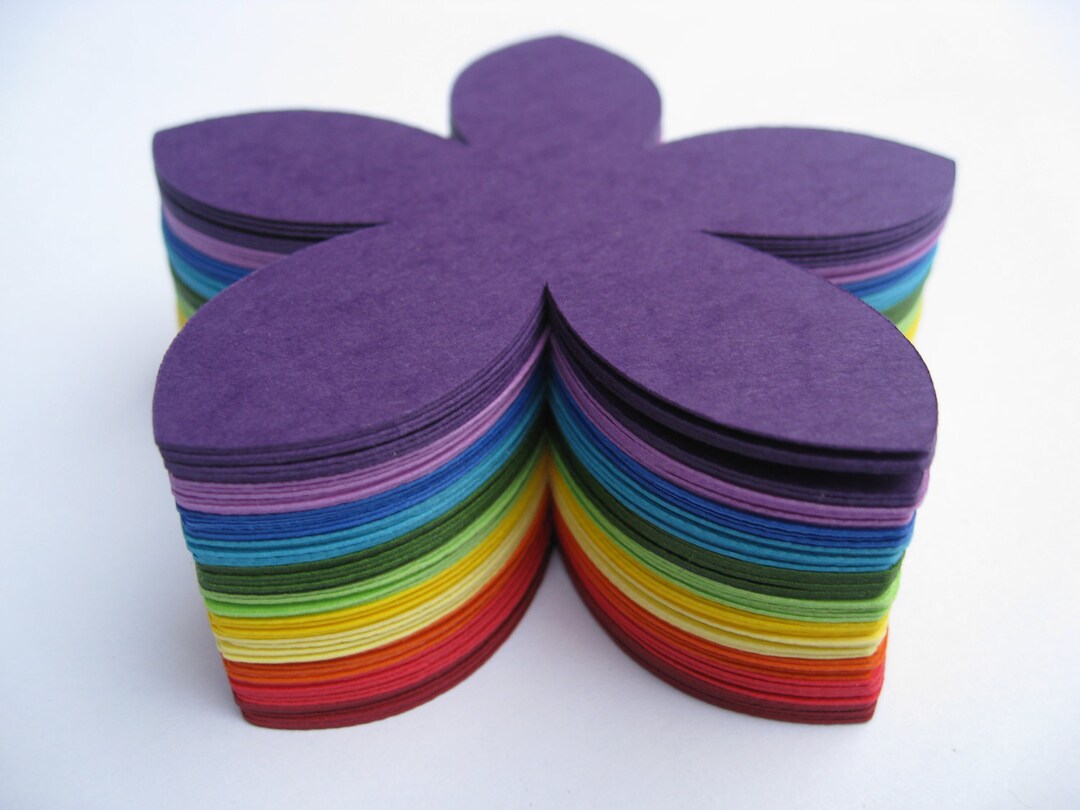 100 Rainbow Flowers, 6 Inch. Large Size. CUSTOM ORDERS Welcome. ROYGBIV ...