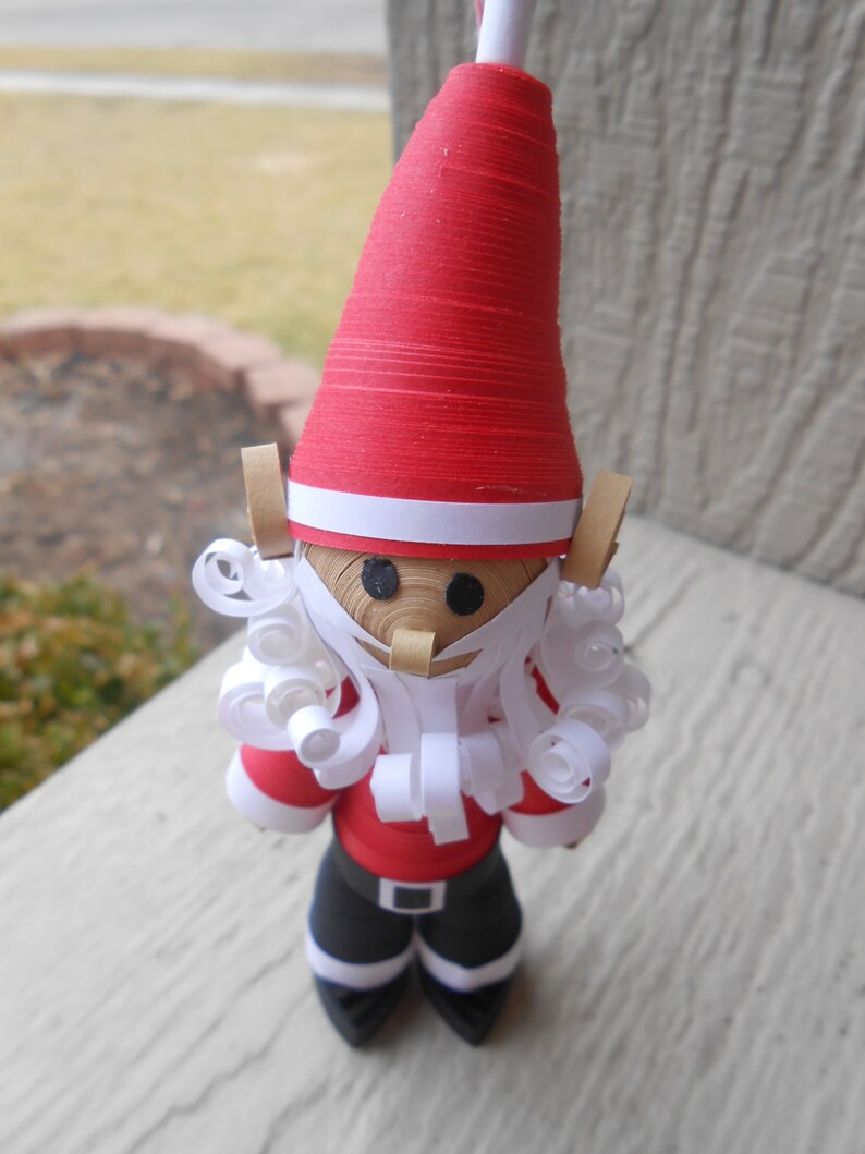 Santa Claus Elf Christmas Ornament. Quilled Paper Ornament. Gift for ...