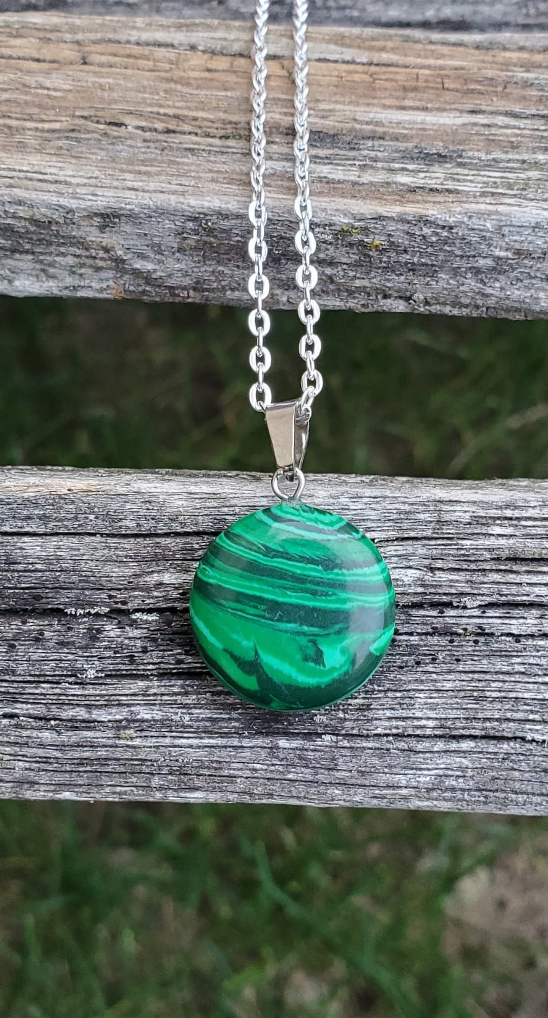 Faux Malachite Necklace. Birthday Gift, Wedding, Christmas Gift ...