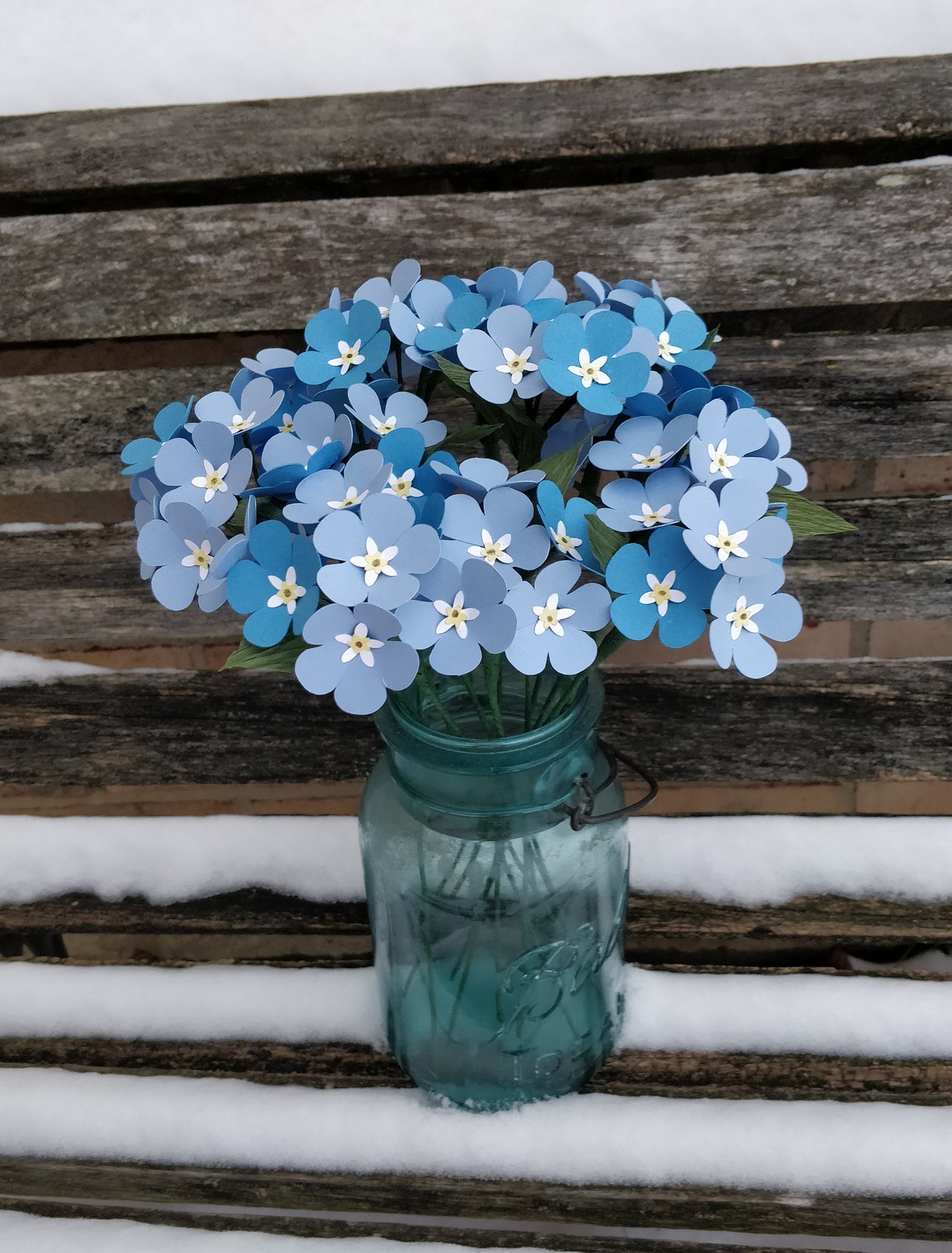 Forget Me Not Bouquet. CHOOSE YOUR COLORS. Handmade Bouquet. | Etsy