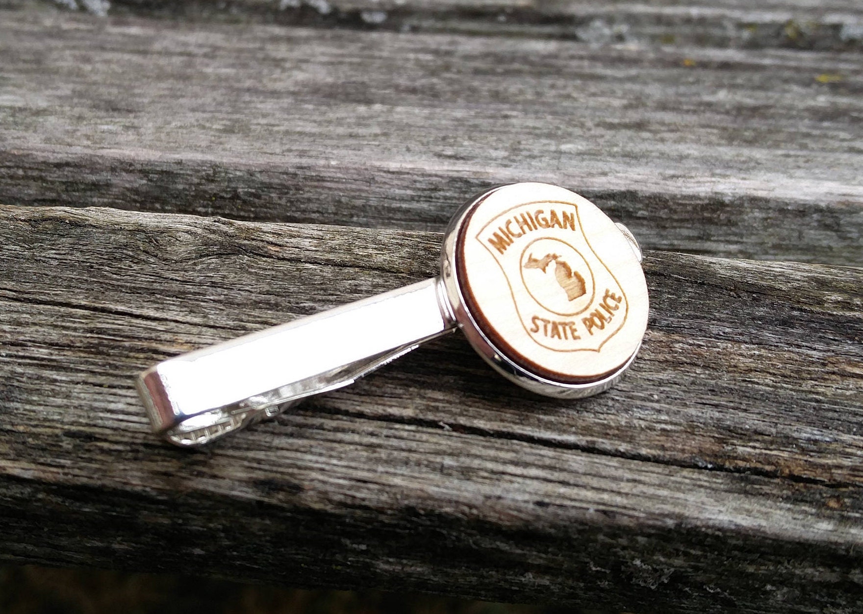 Police Tie Clip. CHOOSE CITY or STATE ! Laser Engraved. Wedding, Men's ...