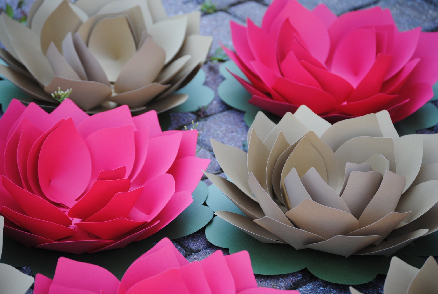 Large 12 Lotus Flowers. CHOOSE Your COLORS. Wedding - Etsy