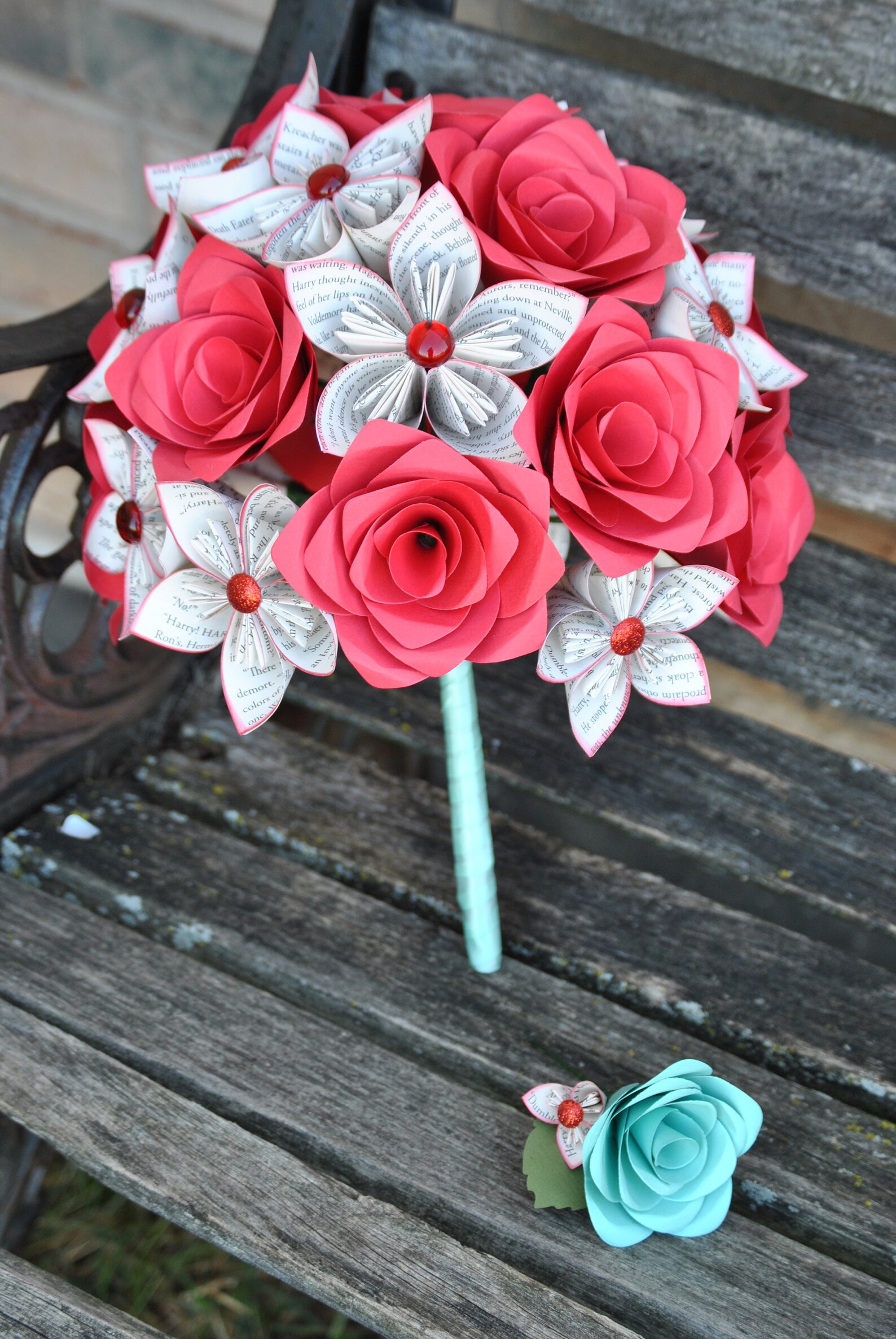 Custom Paper Flower Wedding Bouquets. You Pick the Colors | Etsy