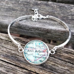 Custom Map Bracelet. CHOOSE YOUR PLACE. Wedding, Anniversary, Christmas ...