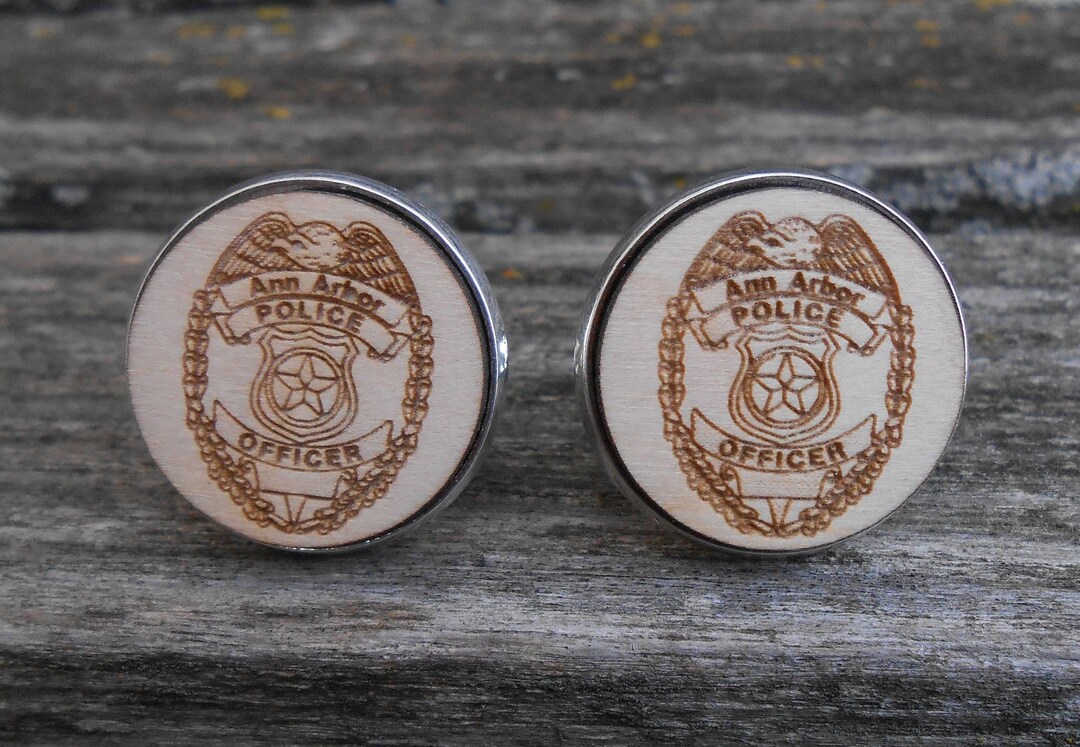 Police Custom Cufflinks. Wedding, Men's, Groom Gift, Anniversary ...