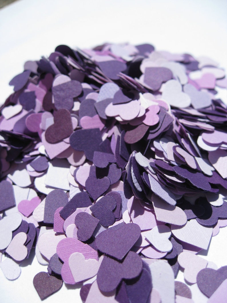 10000 Mini Confetti Hearts. in Purple Iris Lilac Lavender. - Etsy