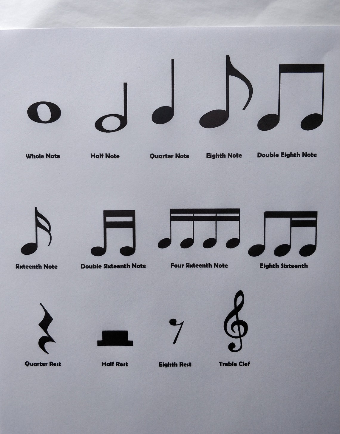 10 Music Notes Wood. CHOOSE YOUR SIZE. Decoration Music | Etsy