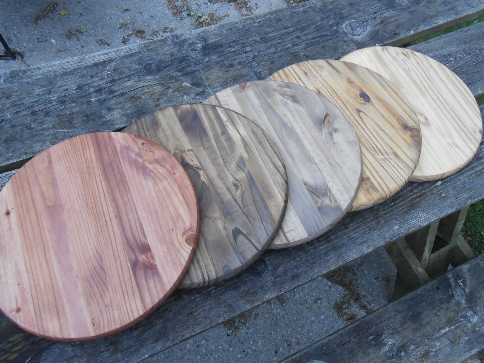 Round Cake Stand. CHOOSE YOUR COLOR. Large Wood Round. - Etsy