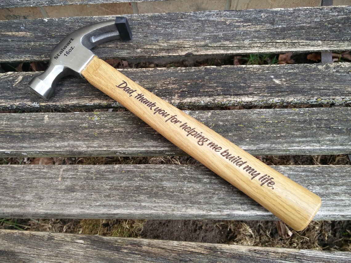 Custom Engraved Hammer Wood. Christmas Gift Wedding Father | Etsy