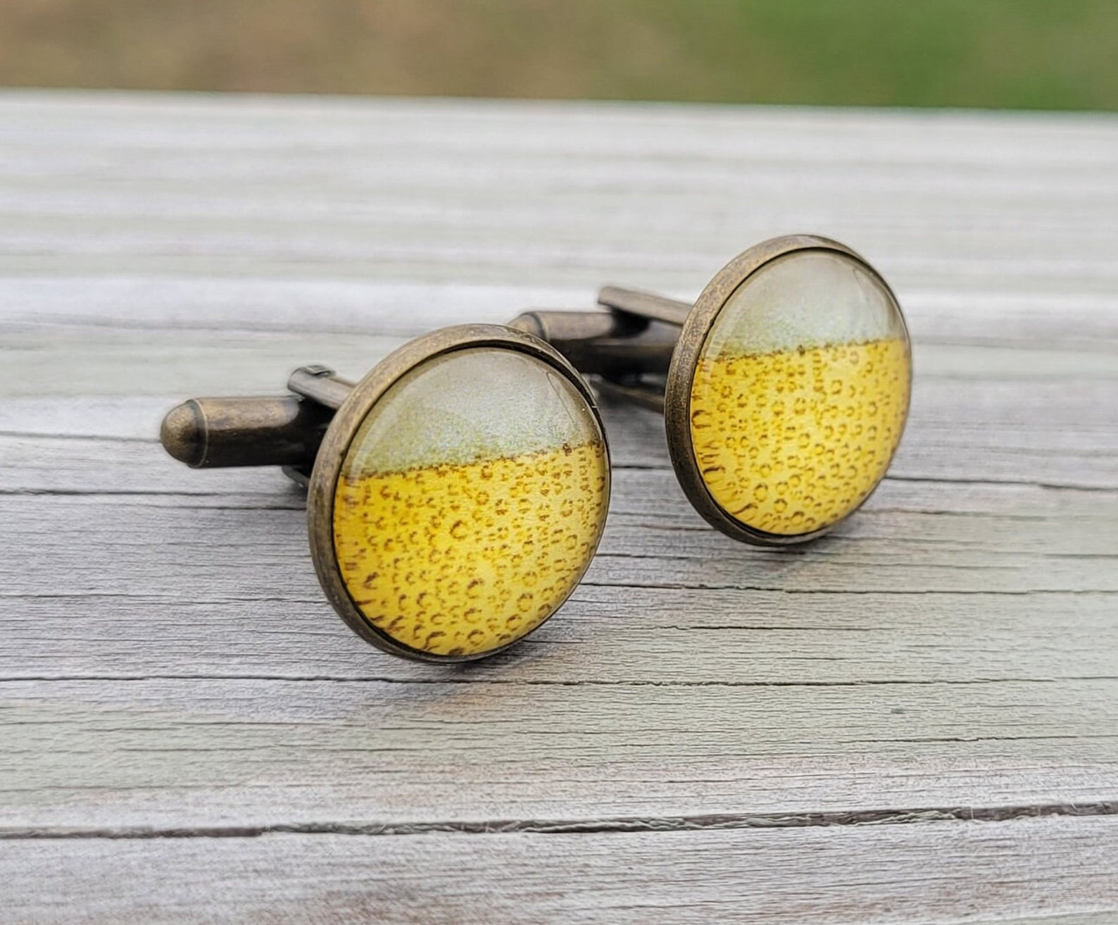 BEER Cufflinks, Ale. Wedding, Men's, Groomsmen Gift, Dad. Christmas ...