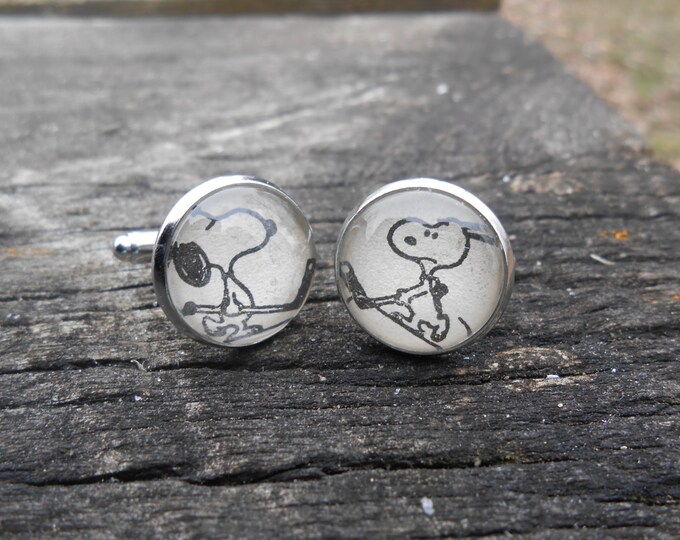 SNOOPY Hockey Cufflinks. Wedding, Men's Christmas Gift, Dad, Groomsmen ...