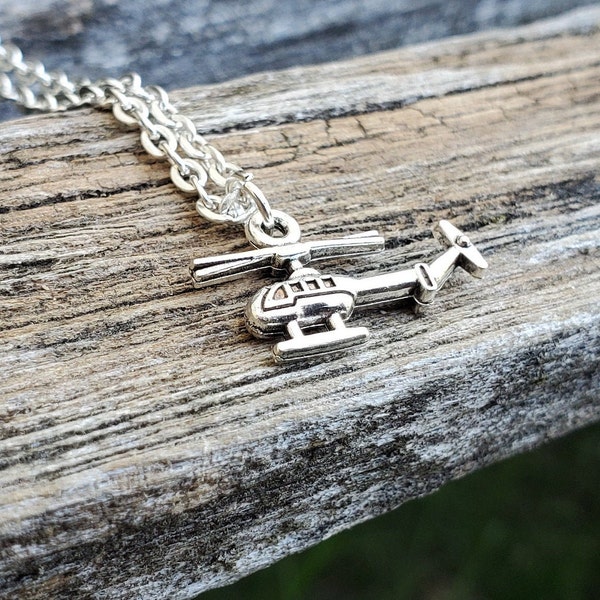 Helicopter Necklace - Etsy