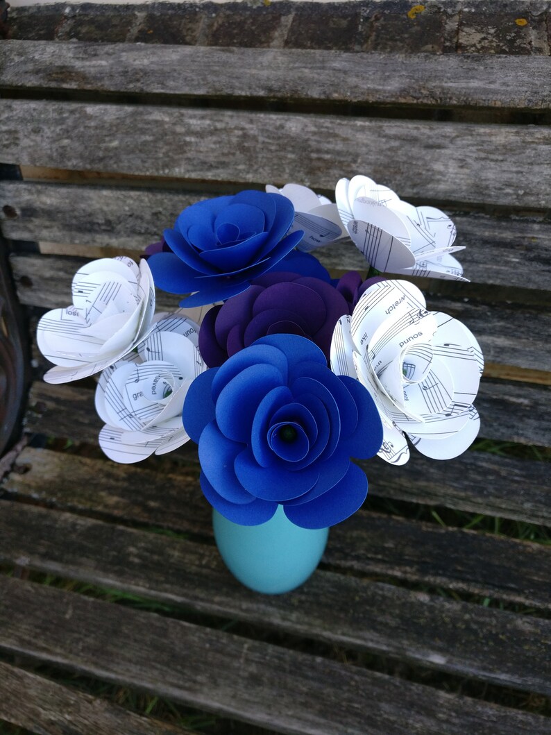 Dozen Paper Roses. CHOOSE YOUR COLORS. Wedding Bouquet | Etsy