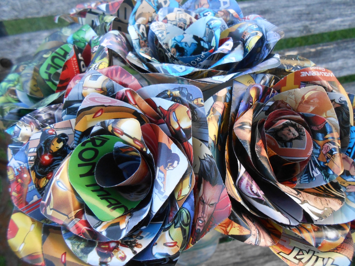 6 Comic Book Roses. Wedding Birthday Anniversary - Etsy