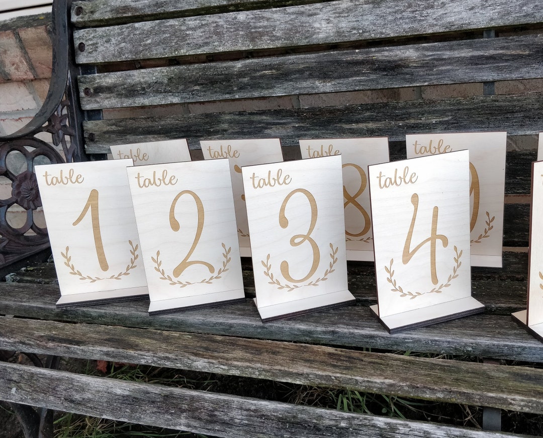 Wood Table Numbers. Laser Cut Wood. Wedding Decoration, Events, Prom ...