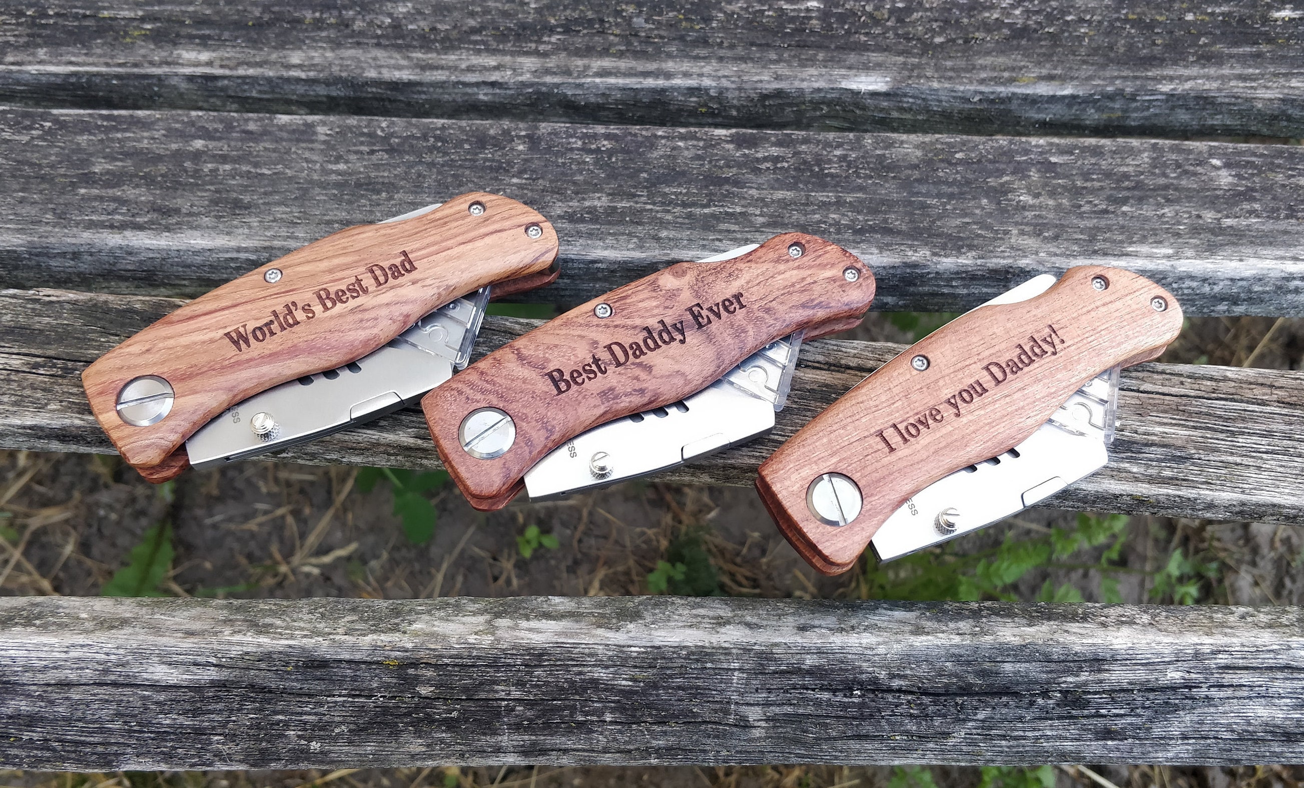Custom Box Cutter. Laser Engraved Wood. Wedding, Men's, Groomsmen Gift ...