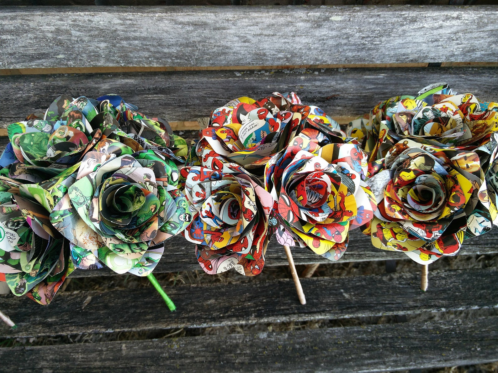 6 COMIC BOOK Roses. Wedding Birthday Anniversary - Etsy