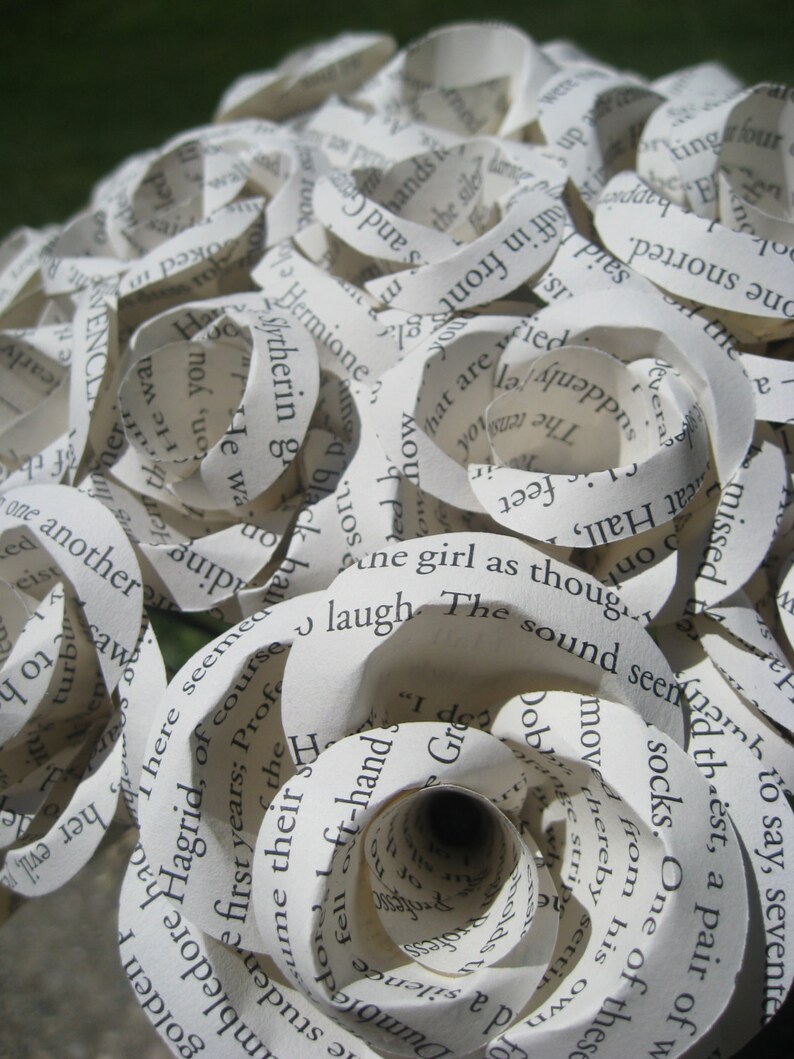 BOOK Roses. Large Bouquet. Perfect for First Anniversary | Etsy