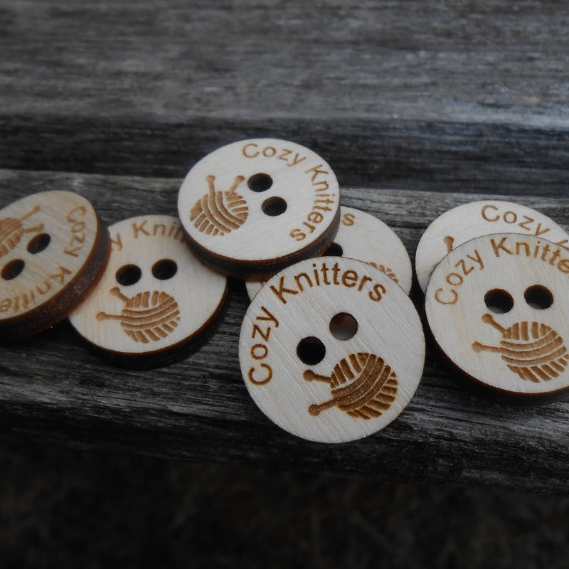 Engraved Wood Button - Etsy