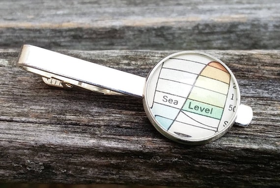 Vintage Map Tie Clip. Rainbow Map Key. Wedding Groom | Etsy