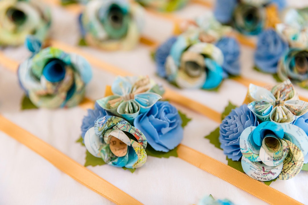 Custom Corsage. Choose Your Color, Papers. Prom, Bridesmaids, Mother of ...