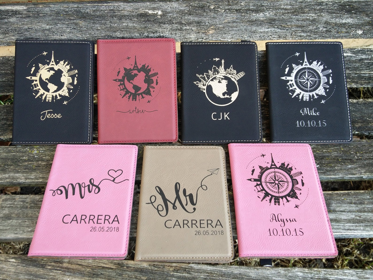 Customized Passport Cover. Leather, Laser Engraved. Travel, Wedding ...
