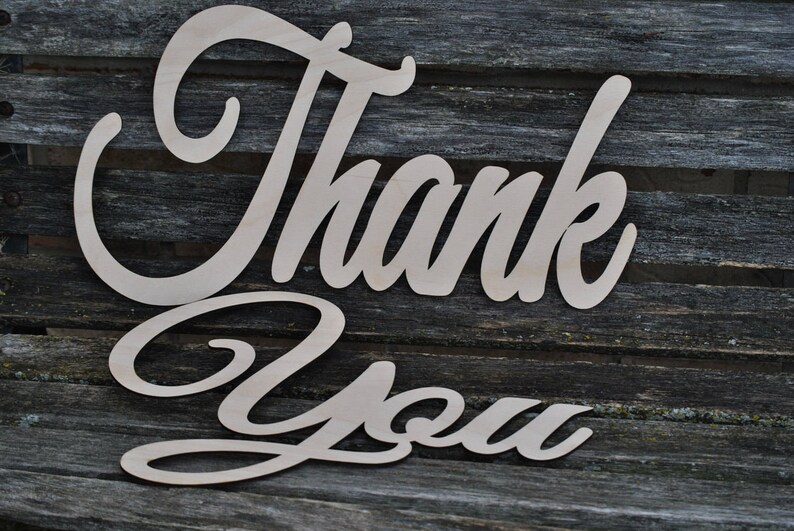 Thank You Wood Sign. Wedding Card Decoration. Rustic. Custom - Etsy