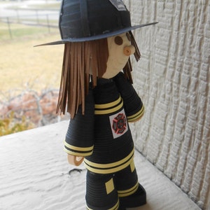 FIREFIGHTER Ornament. Boy or Girl. Paper Decoration. Firefighter Gift ...