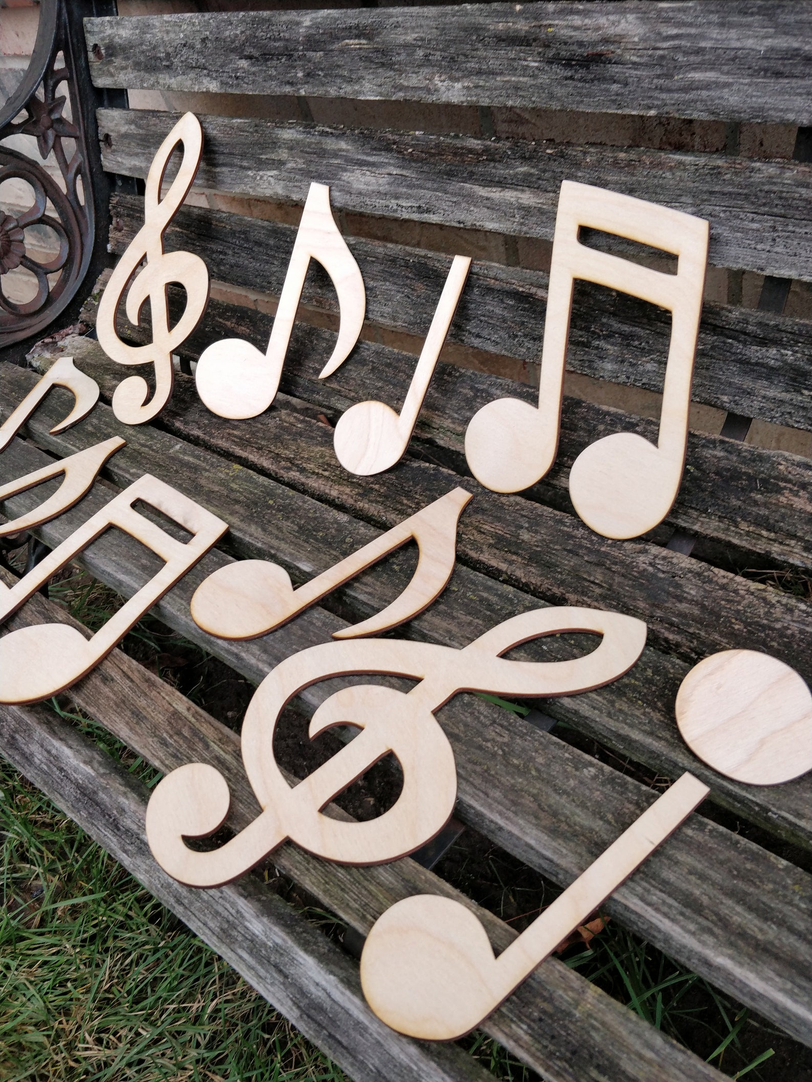 10 Music Notes Wood. CHOOSE YOUR SIZE. Decoration Music | Etsy