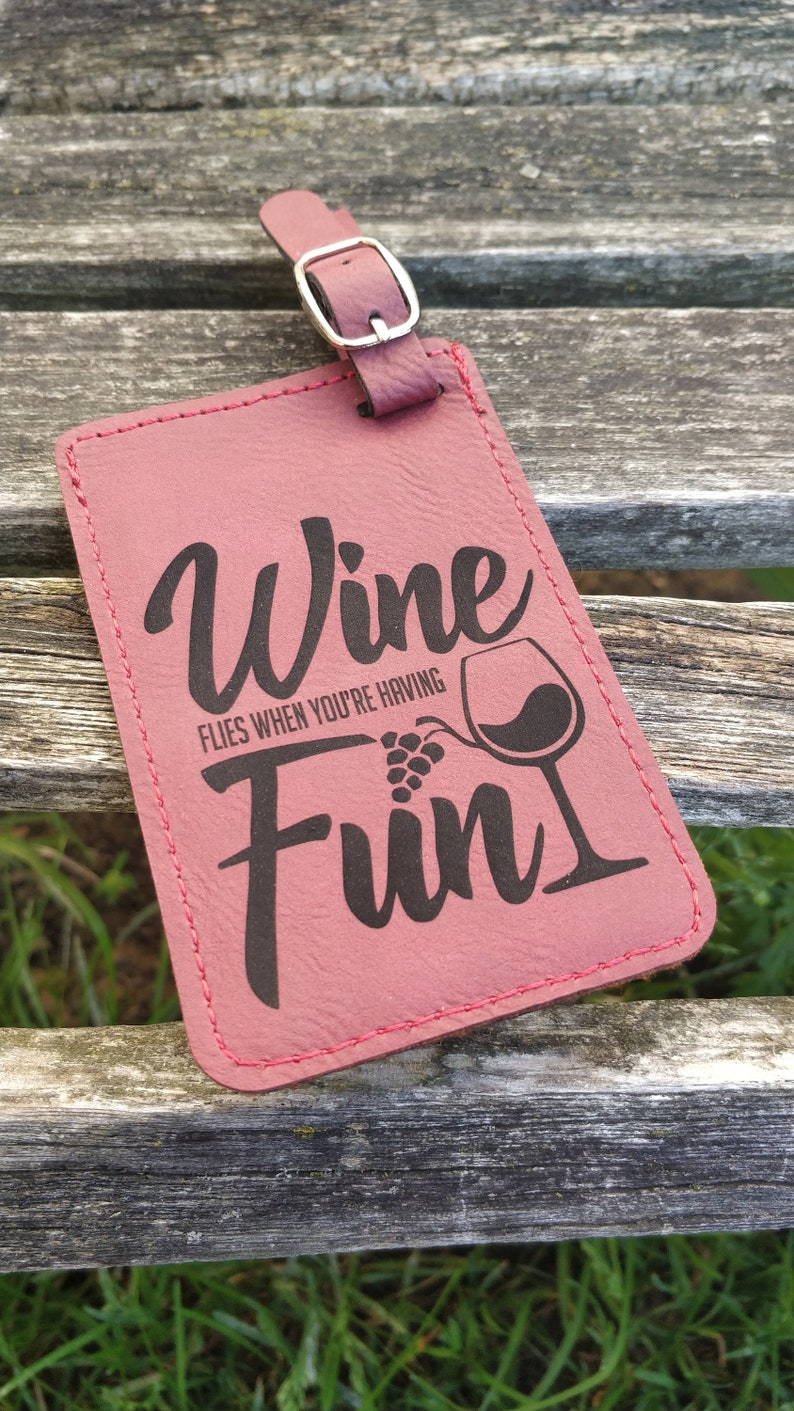 Customized Luggage Tag. Laser Engraved Leather. Wedding - Etsy