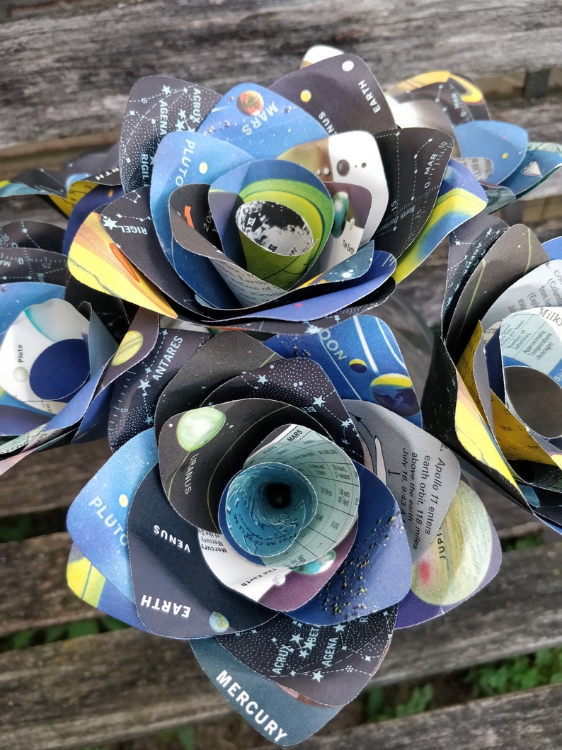 Space Paper Roses Constellations & Planets. Gift for - Etsy