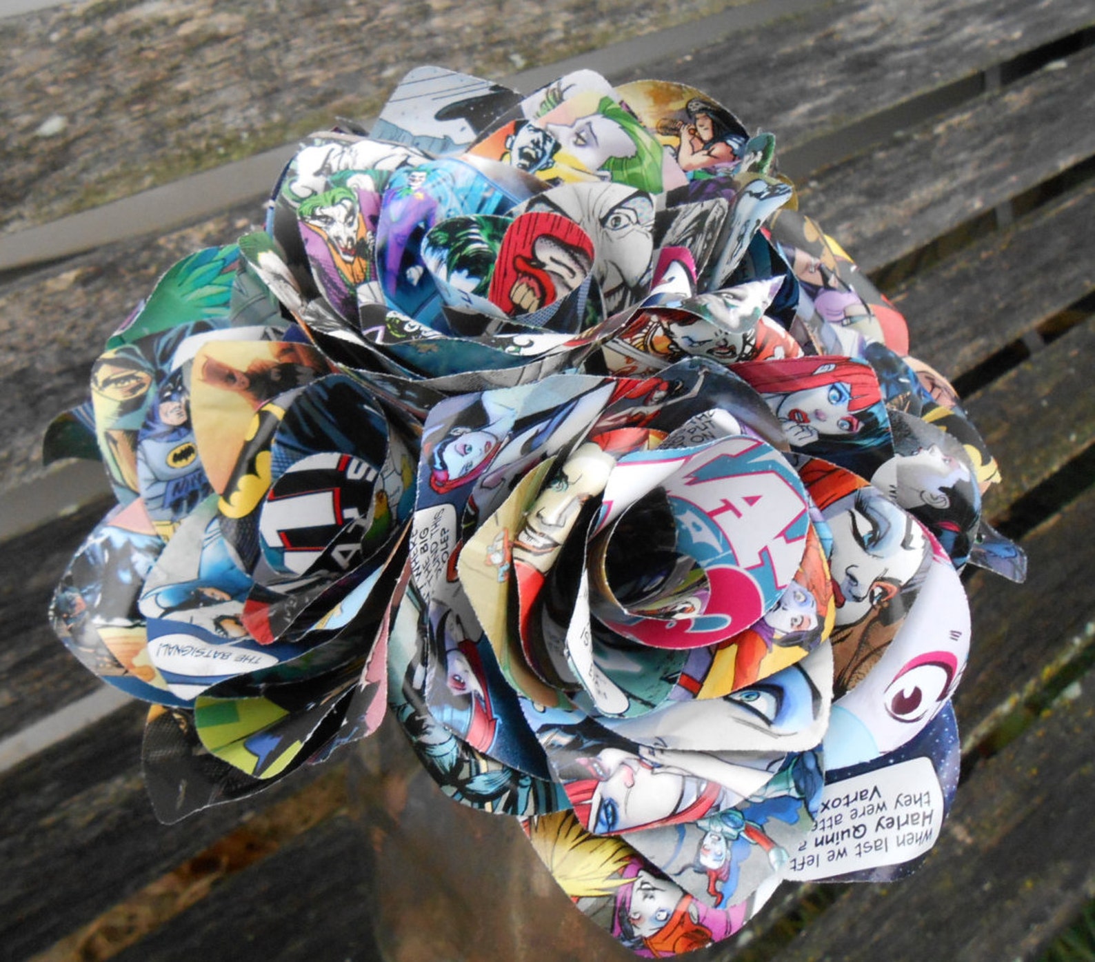 6 Comic Book Roses. Wedding Birthday Anniversary - Etsy