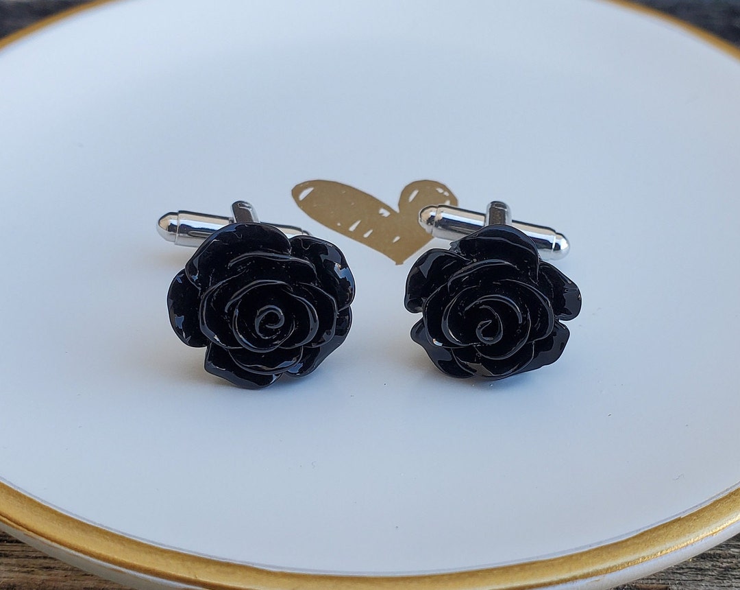 Rose Cufflinks. CHOOSE YOUR COLOR. Wedding, Groom Gift, Groomsmen ...
